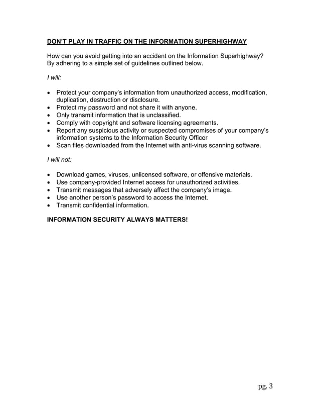 Employee Security Awareness Program | PDF | Email | Internet