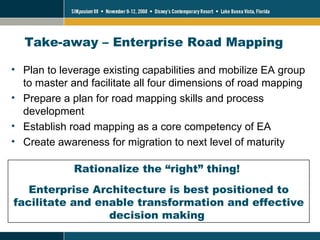 Enterprise Roadmapping | PPT | Business | Business and Finance