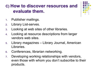 Evaluating Electronic Resources | PPT