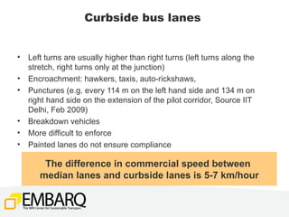 Observations on the Bus Corridor in Delhi | PPT