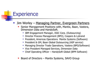 Evergreen Partners Jw Background 091608 | PPT