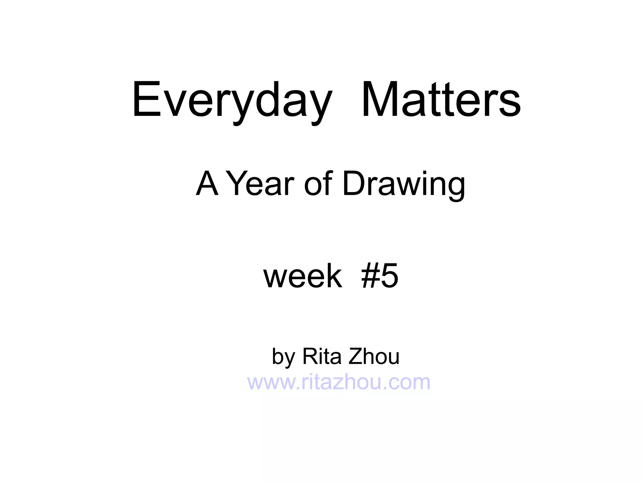 Everyday Matters(Week #5) | ODP