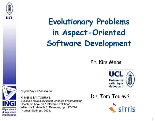 Evolutionary Problems In Aspect Oriented Software Development | PDF