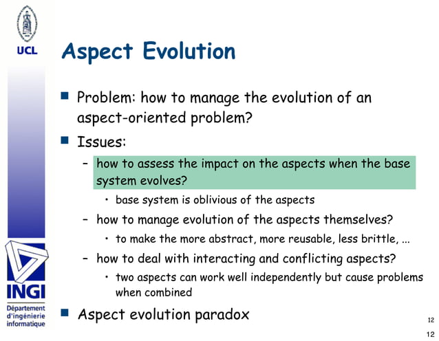Evolutionary Problems In Aspect Oriented Software Development | PDF