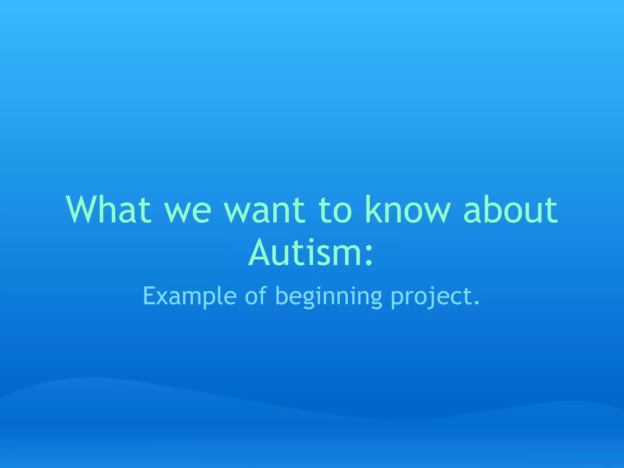 Example Of Beginning Cluster Project | PPT