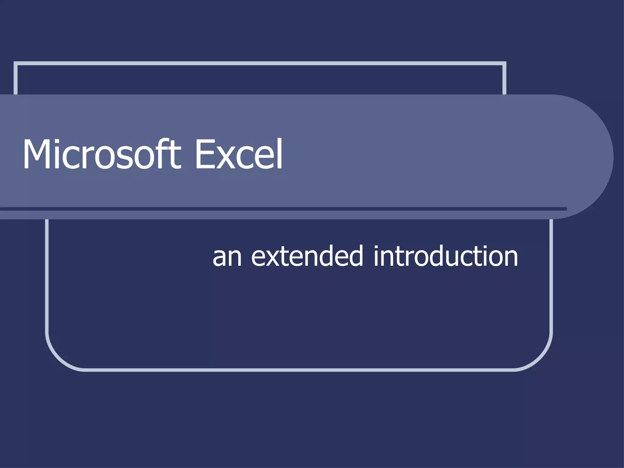 Excel Training | PPT