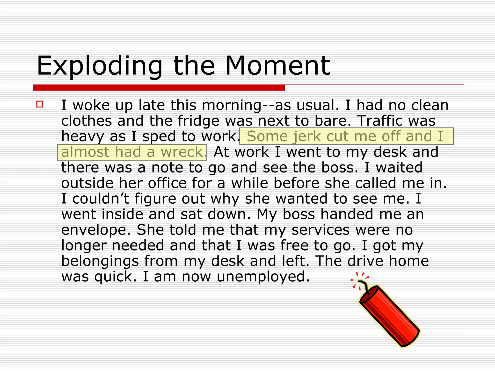Exploding The Moment | PPT