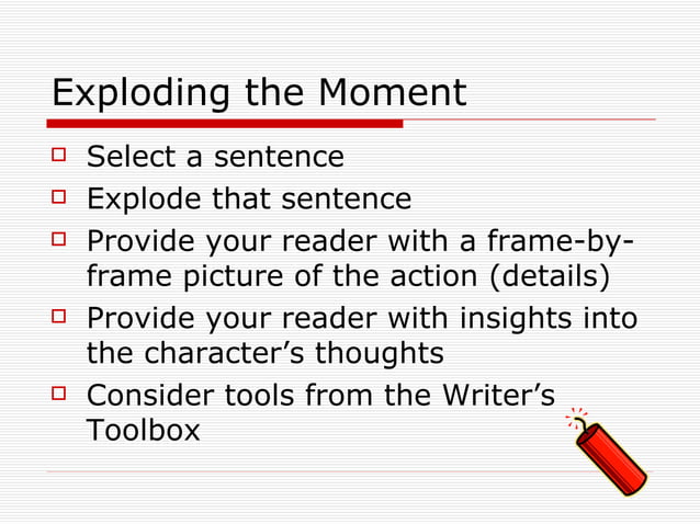 Exploding The Moment | PPT