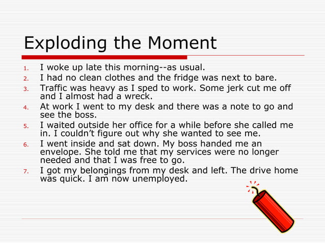 Exploding The Moment | PPT