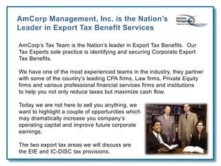 Export Tax Strategy | PDF