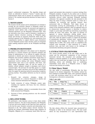 Extracting Structured Records From Wikipedia | PDF