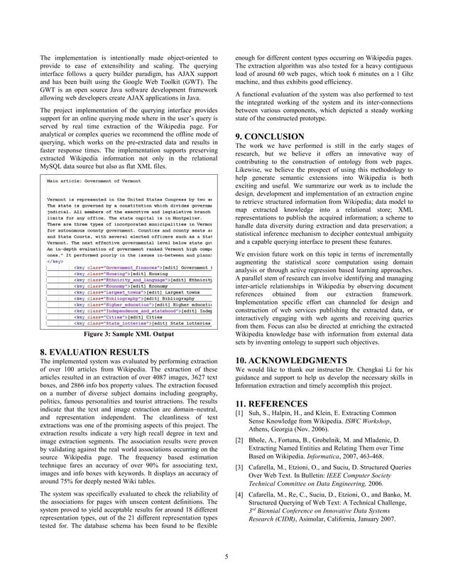 Extracting Structured Records From Wikipedia | PDF Extracting Structured Records From Wikipedia | PDF