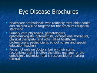 Eye Disease Brochures | PPT