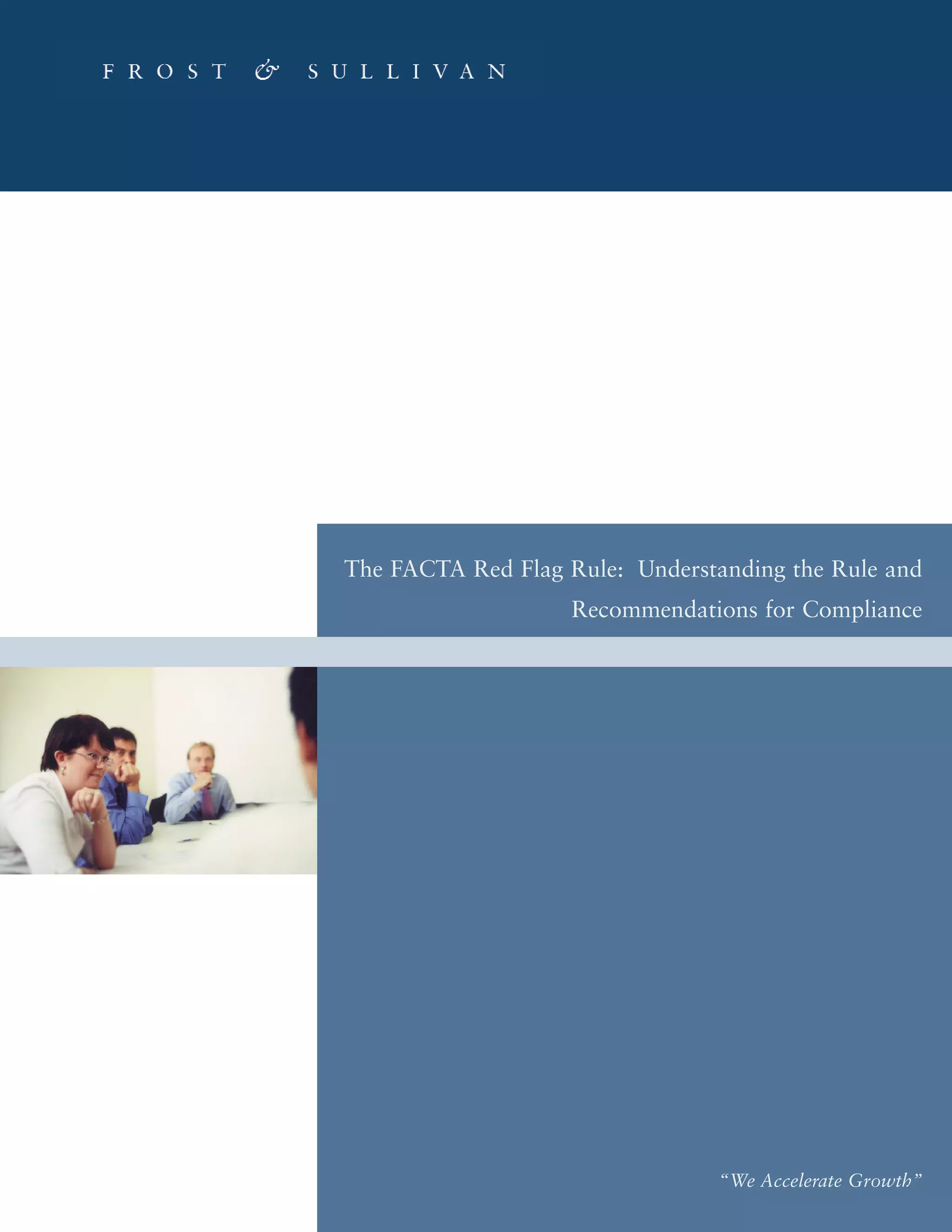 FACTA Red Flag Ruling - Frost Report | PDF | Financial Regulation | Economy