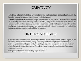 HR department and Creativity | PPT