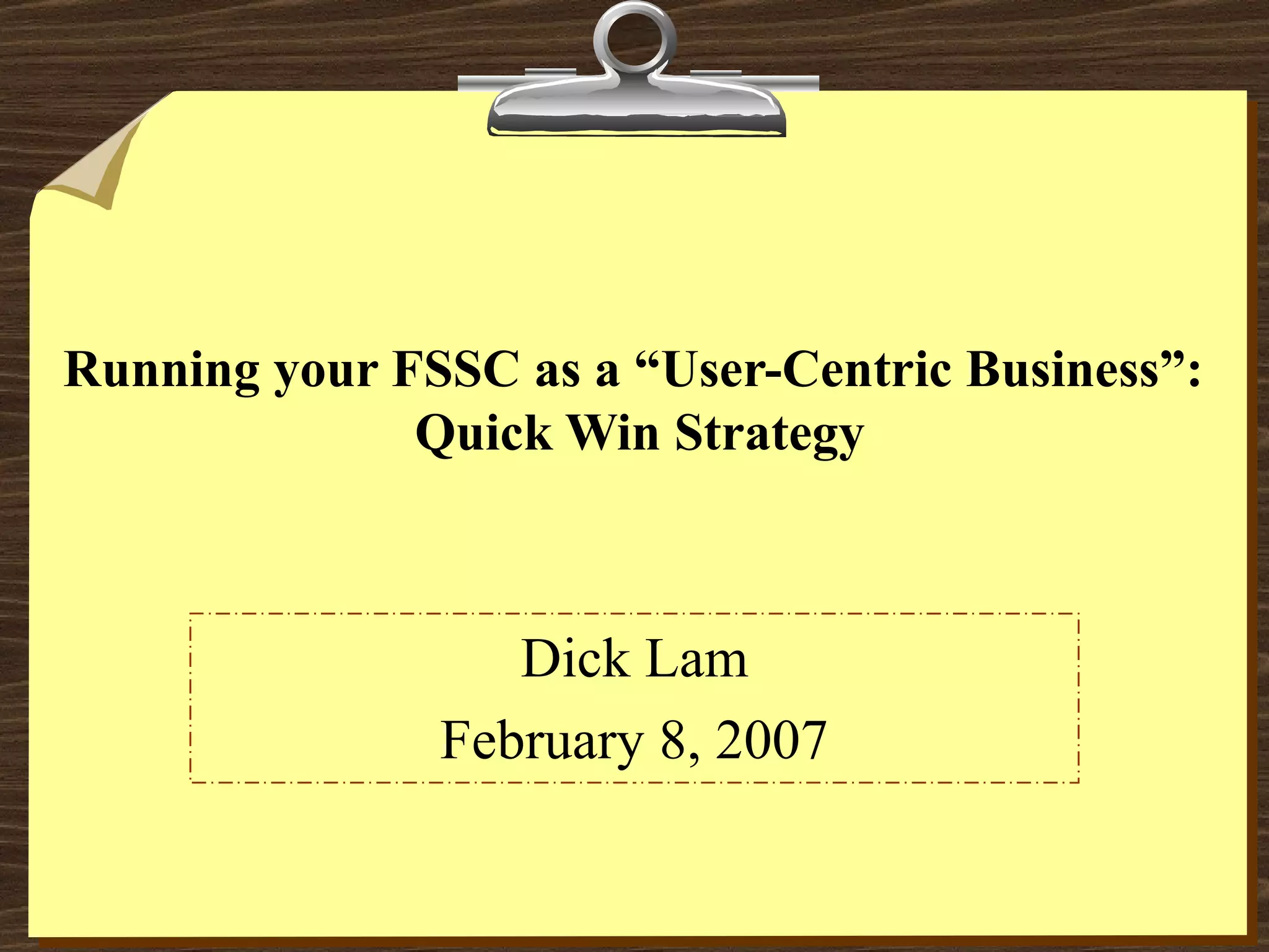 Financial Share Service Centre | PPT