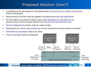 Asynchronous Mobile Web Services: | PPT
