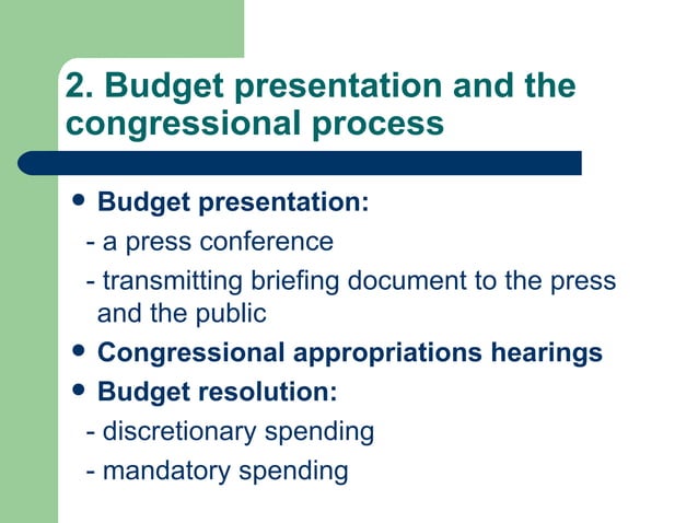 Federal Budget Making | PPT | Business Accounting & Finance | Business