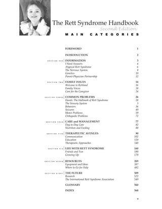 The Rett Syndrome Handbook Second Edition | PDF