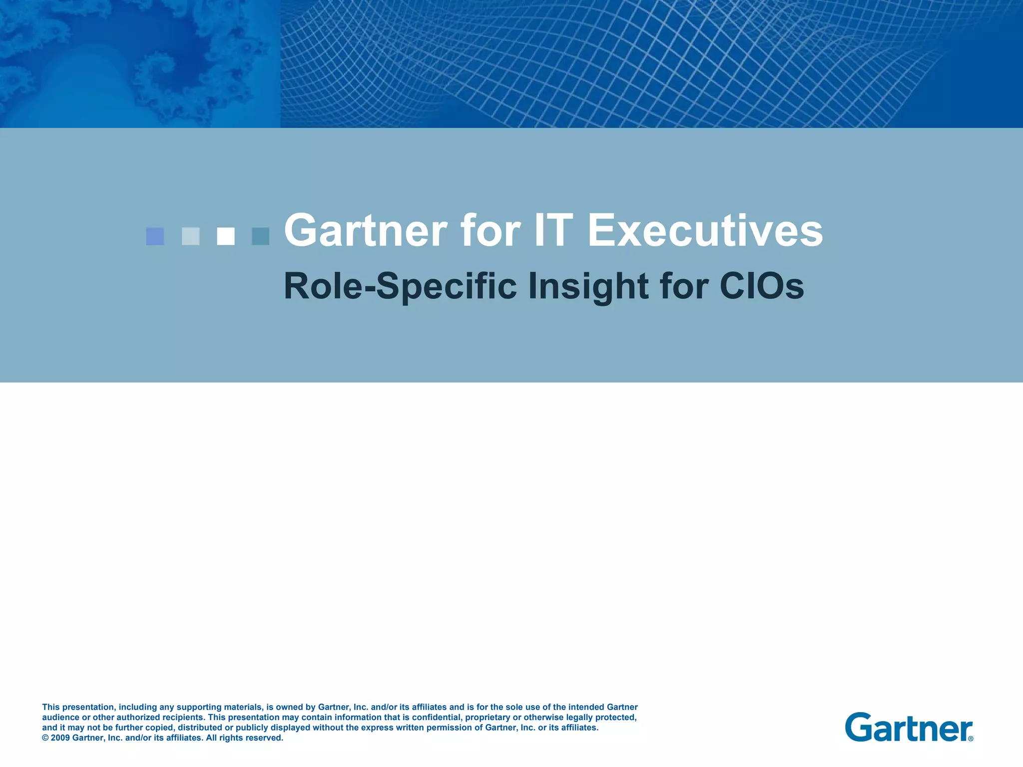 Gartner For Cio | PPT