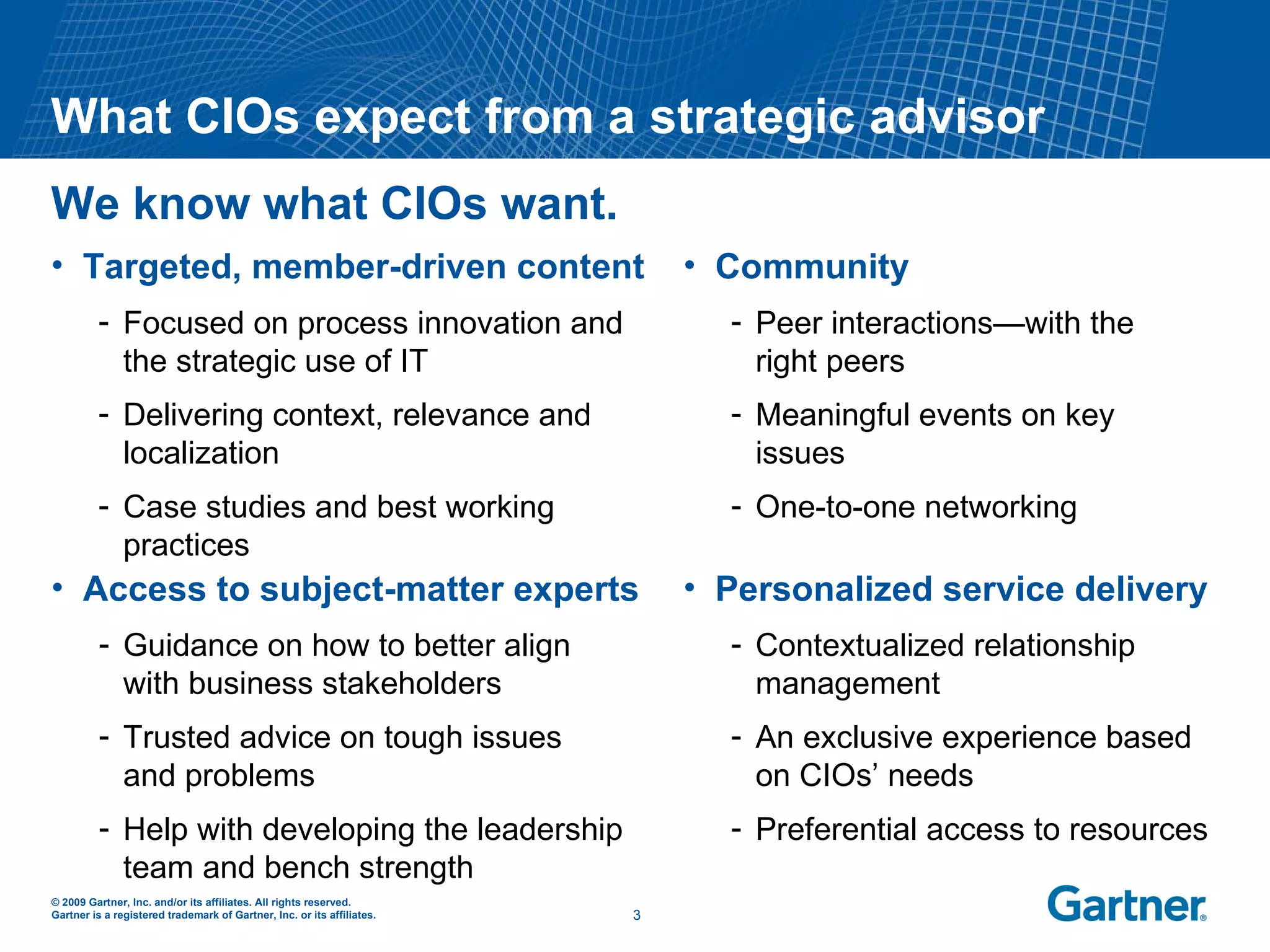 Gartner For Cio | PPT