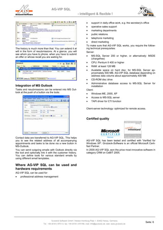 Gb Vip Sql Prospekt | PDF