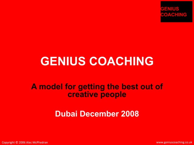 GENIUS Coaching: A great coaching model for managing a coaching session ...