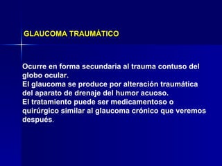 Glaucoma 2009 Clase Modelo Medicna Unmsm | PPT