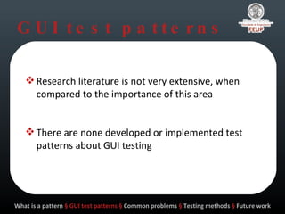 GUI Test Patterns | PPT