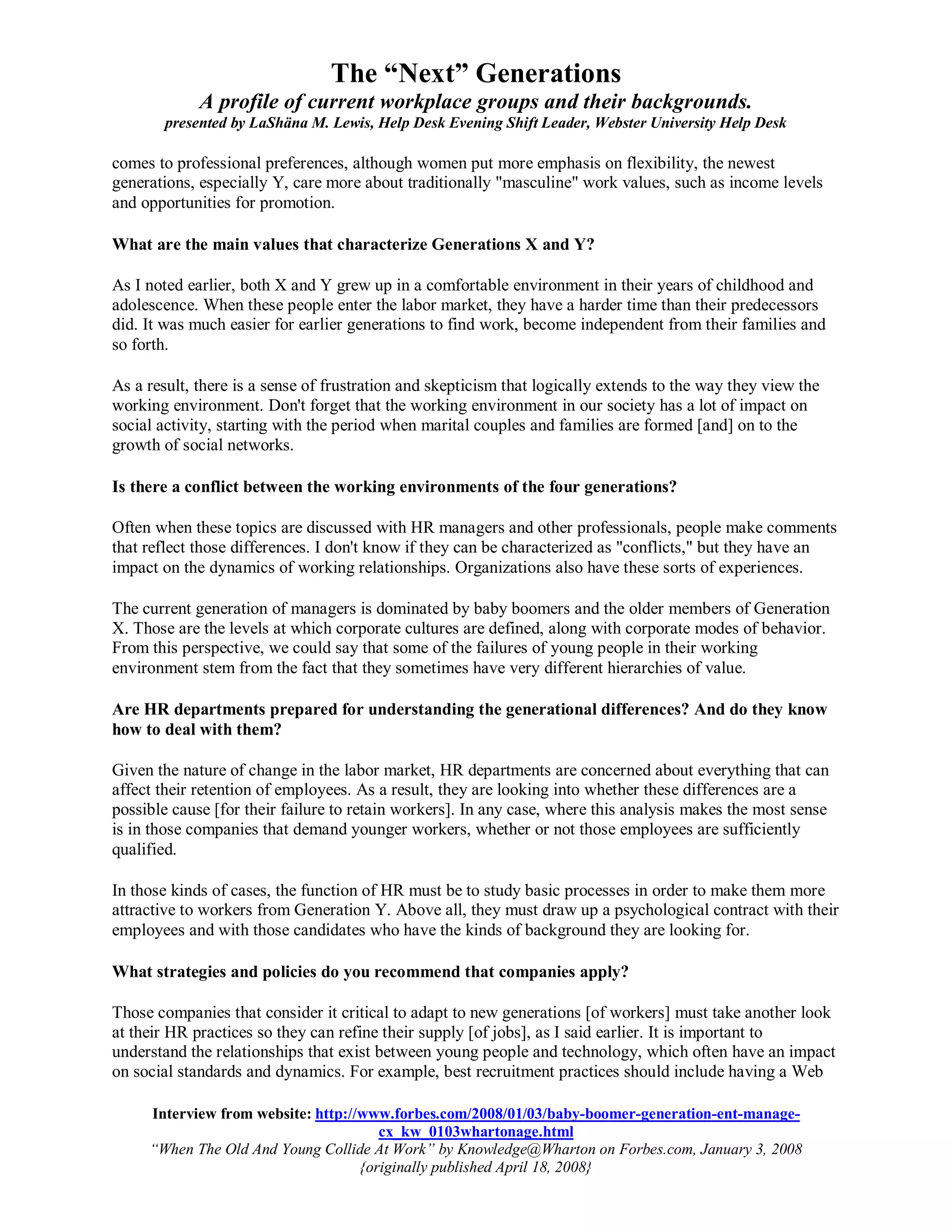 The Next Generation | PDF | Business | Business and Finance