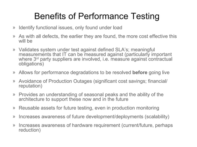 General Performance Testing Overview | PPT