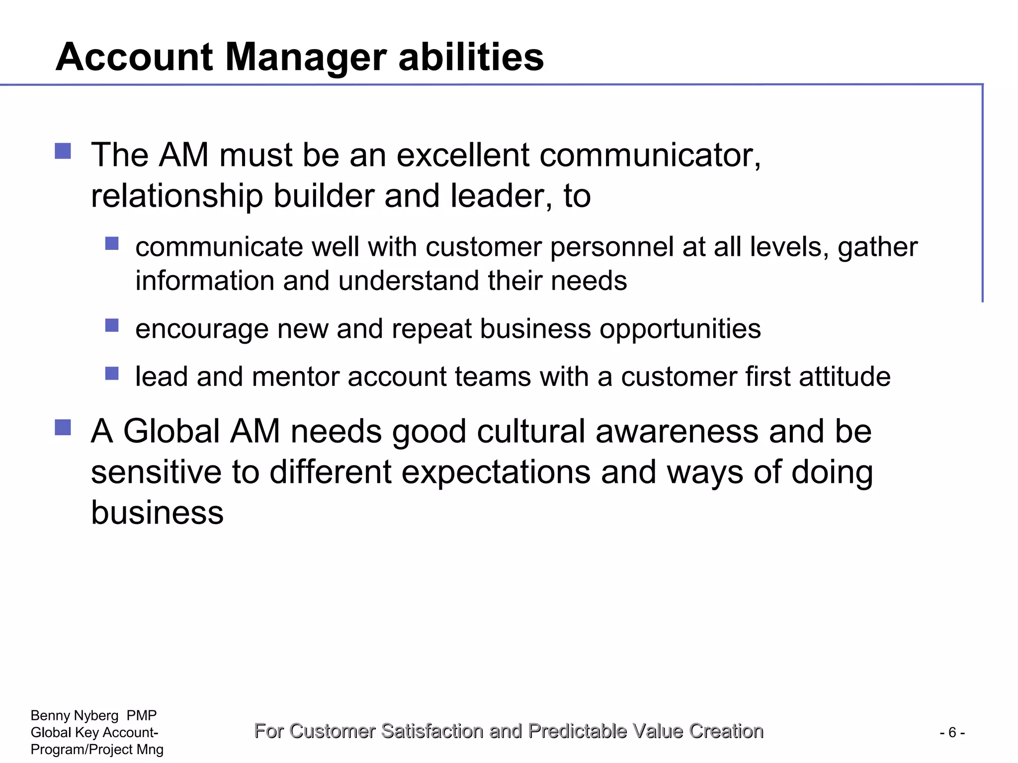 Global Key Account Management | PPT
