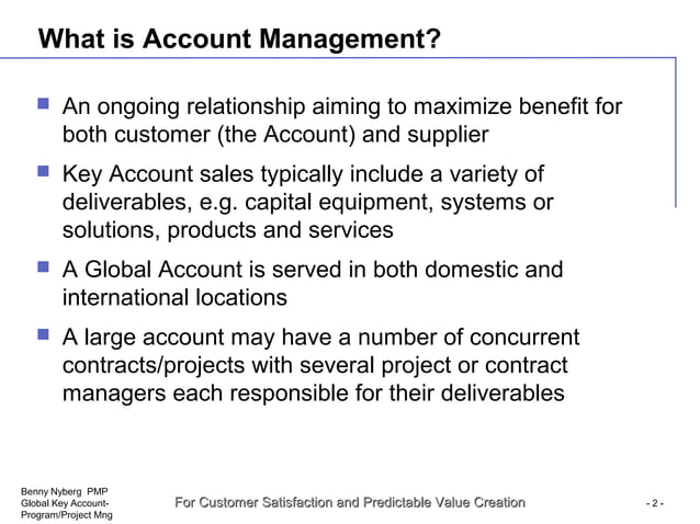 Global Key Account Management | PPT | Business Administration | Business
