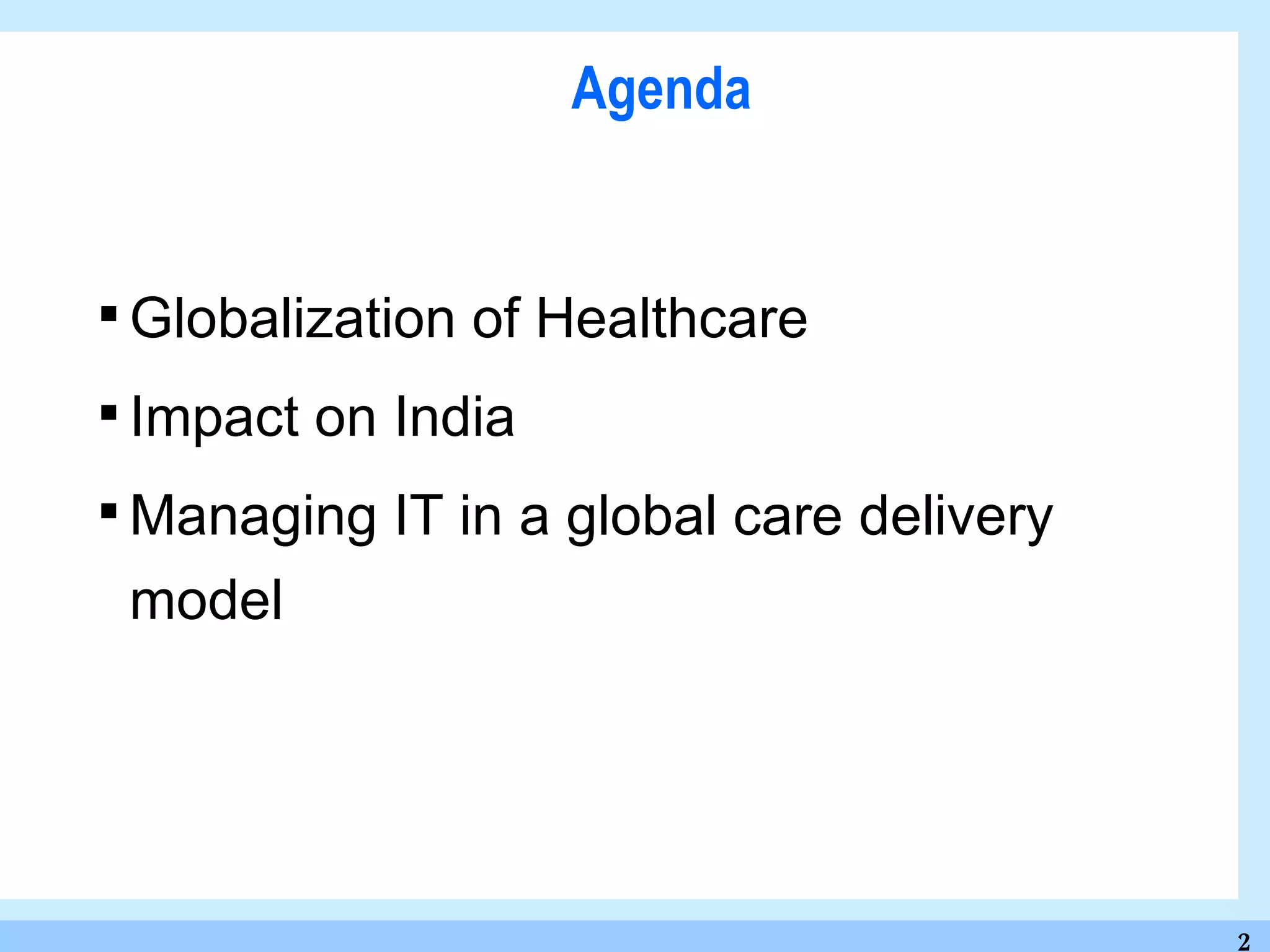 Globalization of Healthcare | PPT