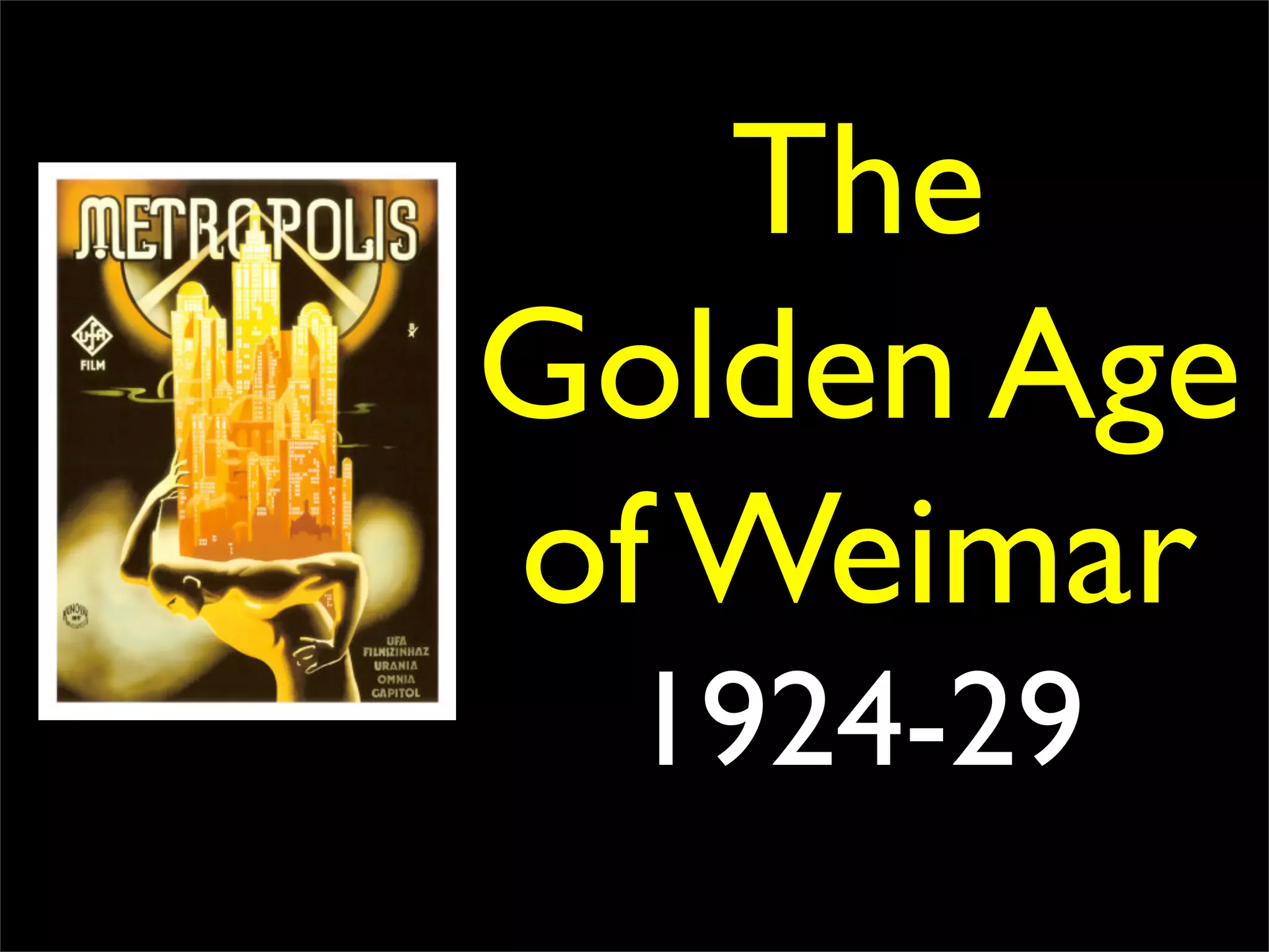 The Golden Years of Weimar | PDF