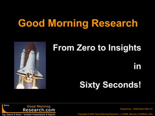 Good Morning Research | PPT