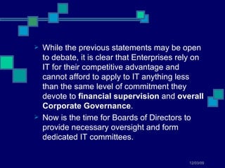 Governance (Corporate And Technology) | PPT