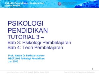 Hbef2103 (T3) Psikologi Pendidikan | PPT