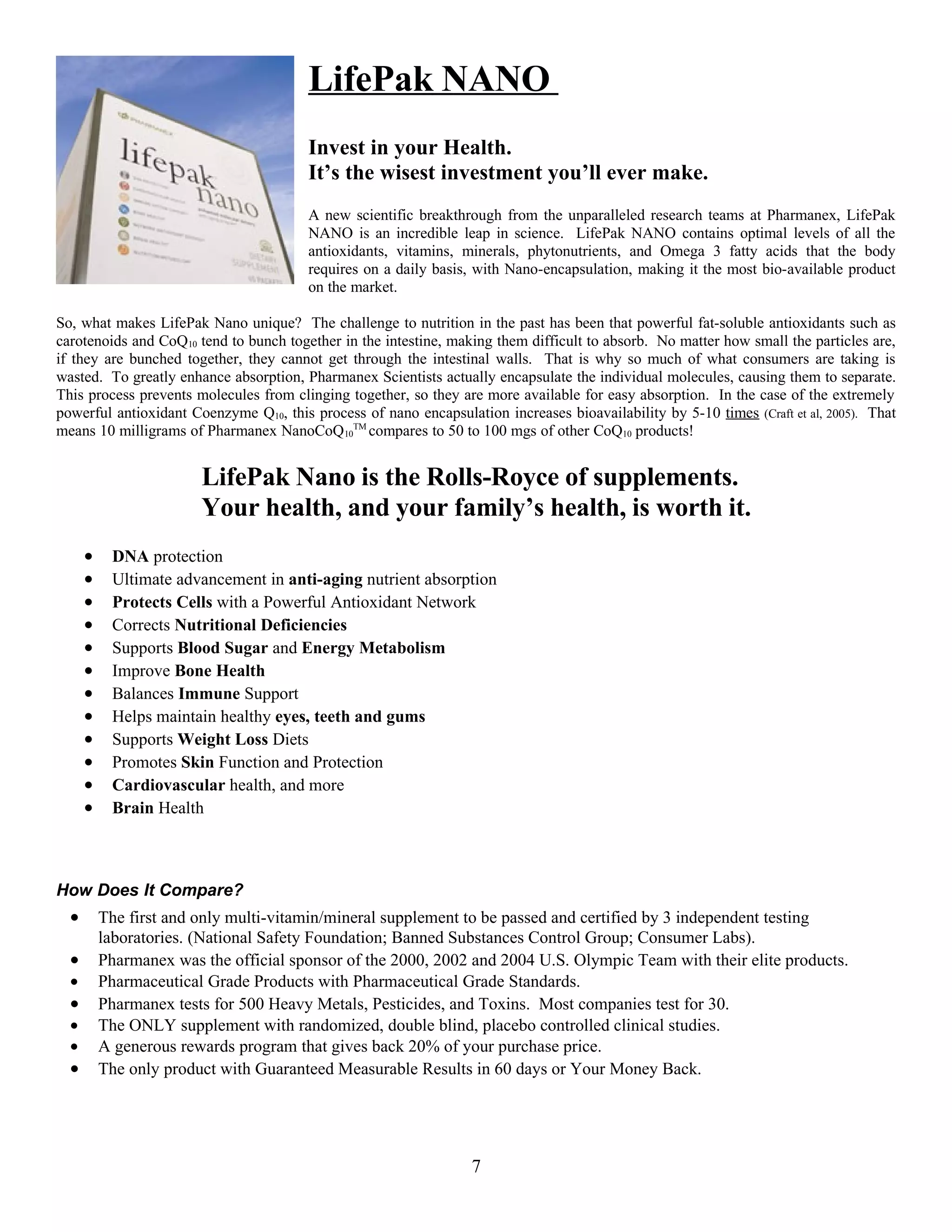 Biophotonic Scanner/Lifepak Nano | DOC