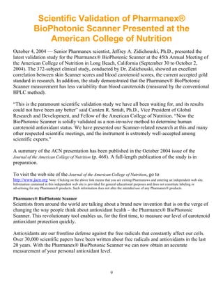 Biophotonic Scanner/Lifepak Nano | PDF