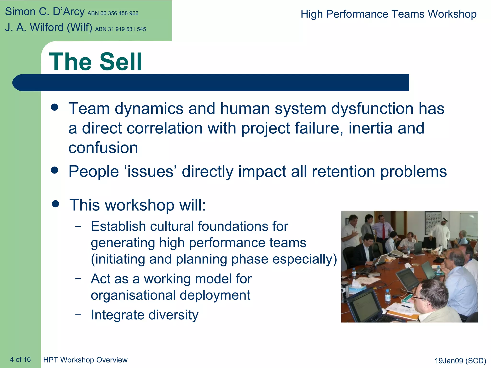 High Performance Teams Workshop Overview | PPT