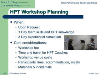 High Performance Teams Workshop Overview | PPT