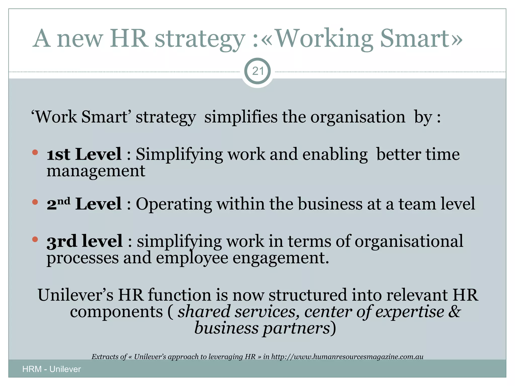 Unilever HRM case study | PPT