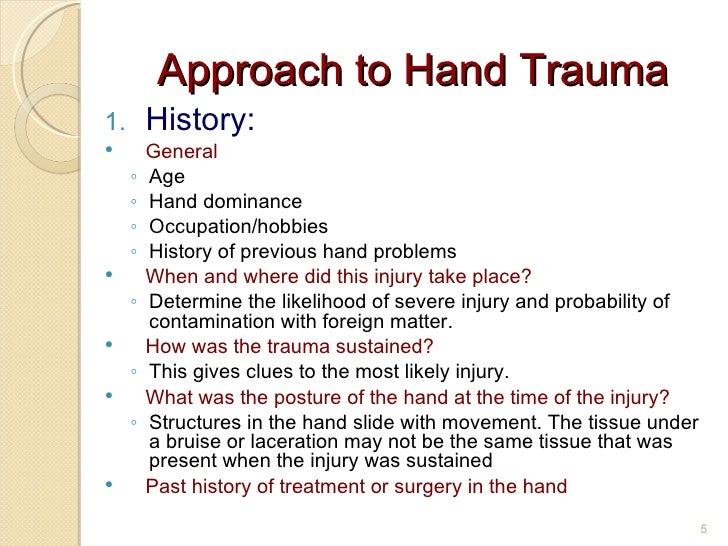 Hand Trauma