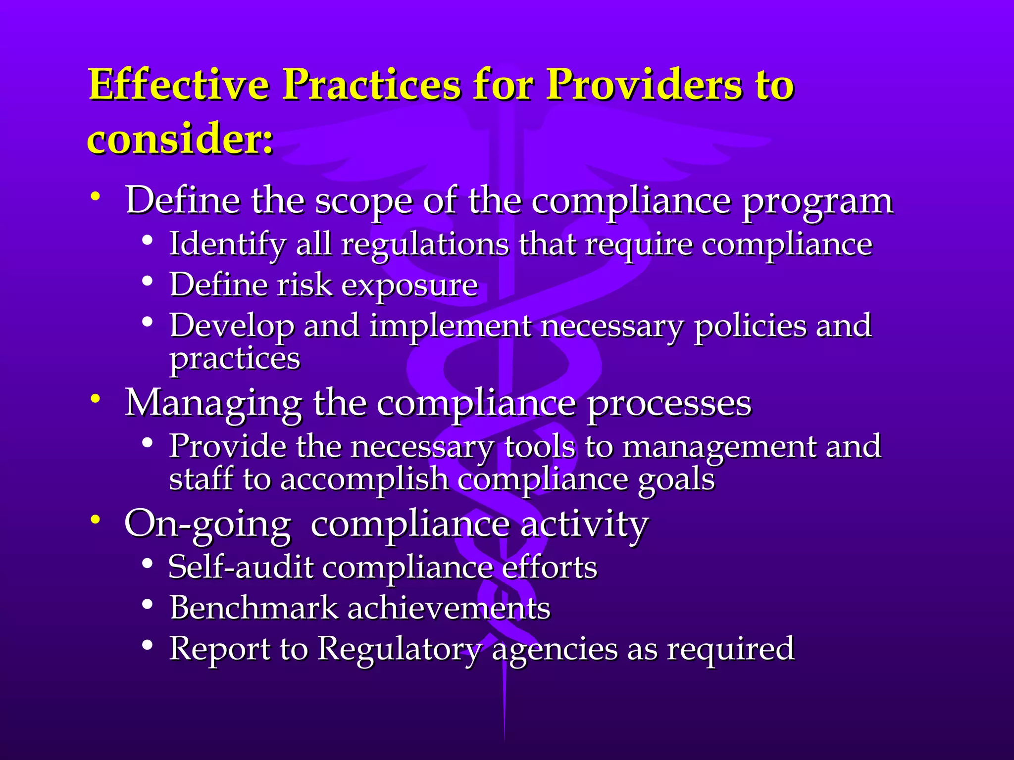 Health Care Regulatory Compliance | PPT
