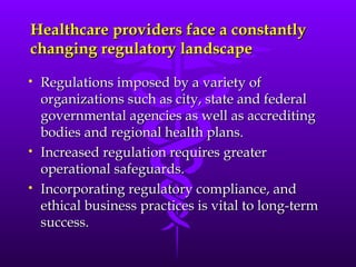 Health Care Regulatory Compliance | PPT