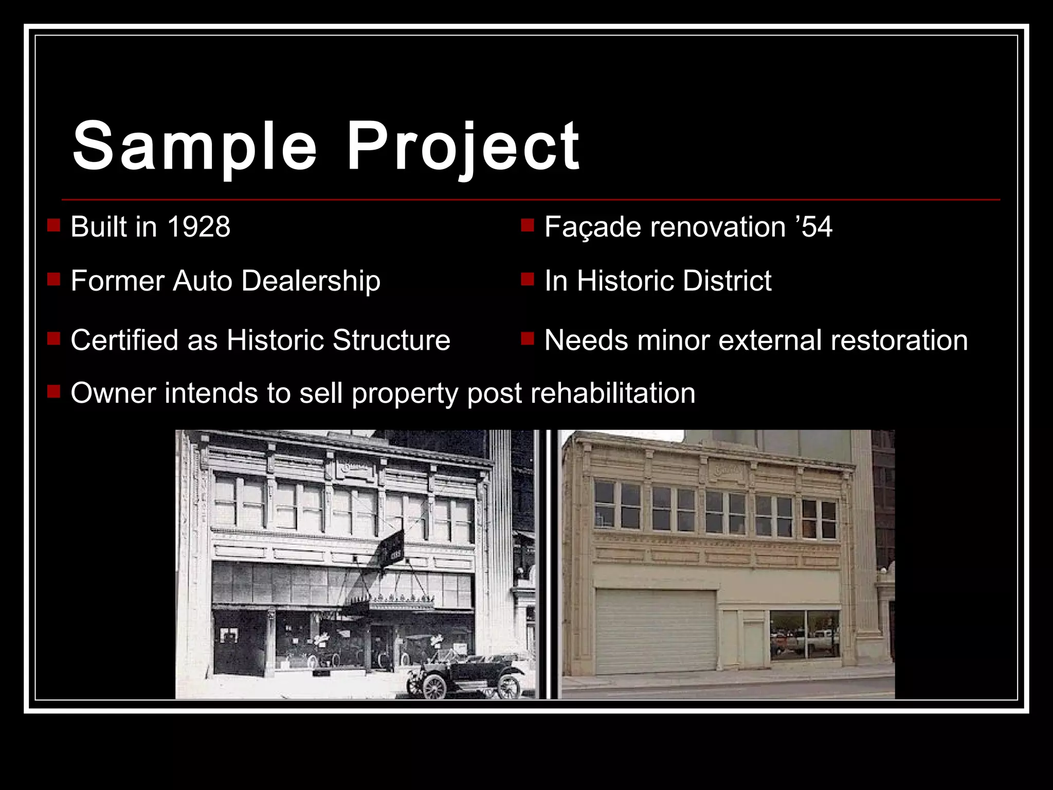 Benchmark Historic Tax Credit Presentation | PPT