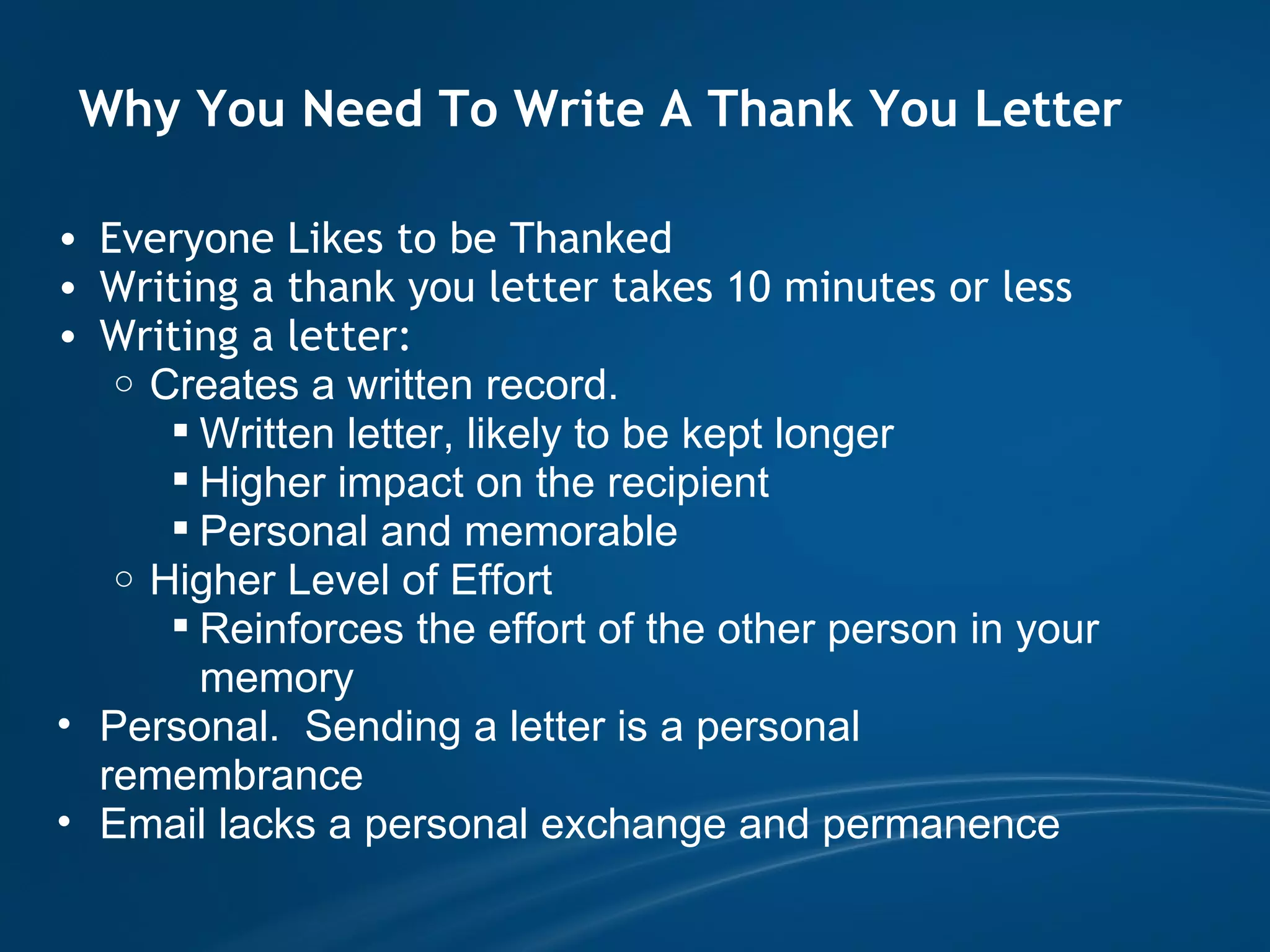 How To Write Thank You Letters | PPT