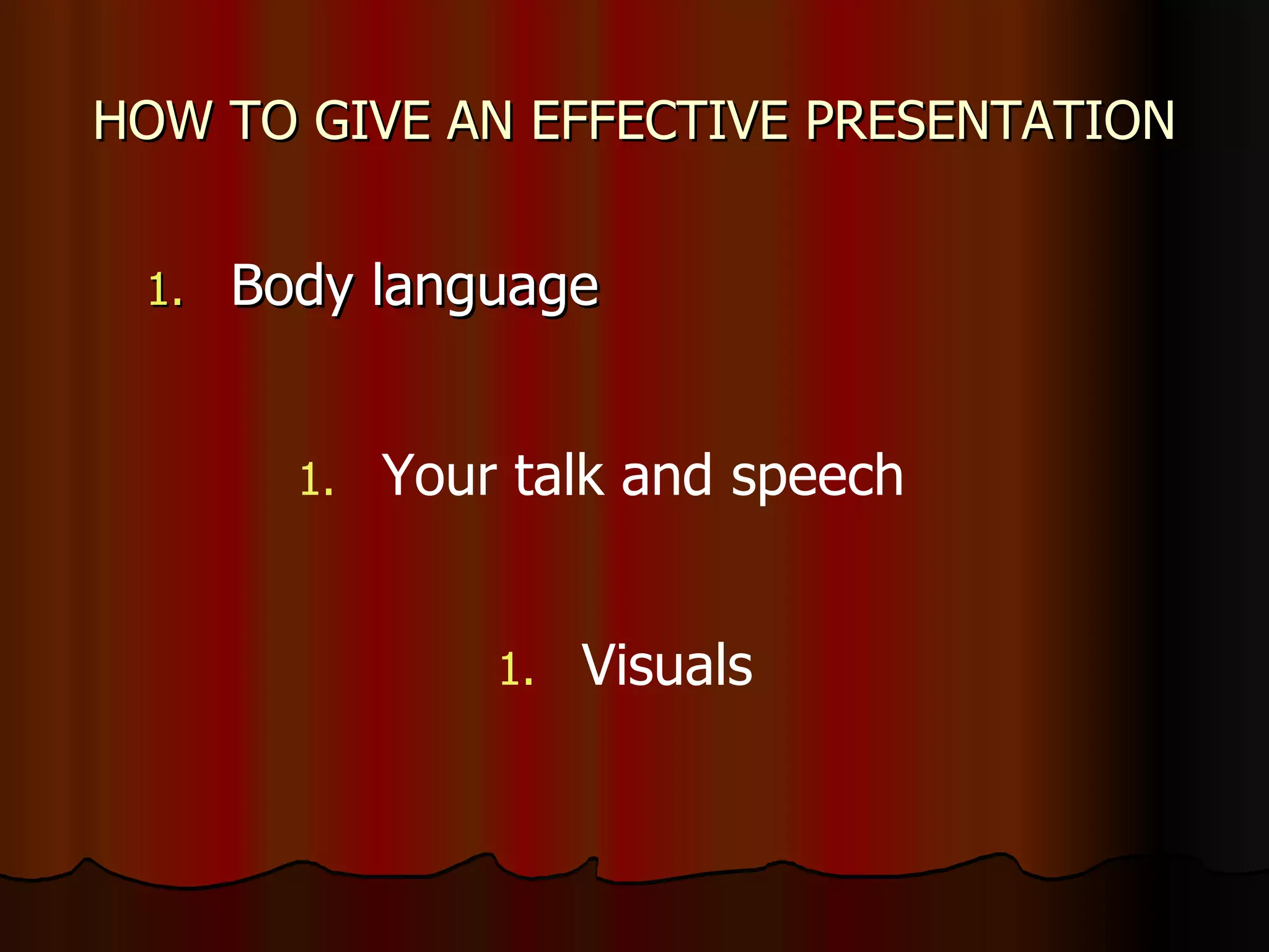 How To Give An Effective Presentation | PPT