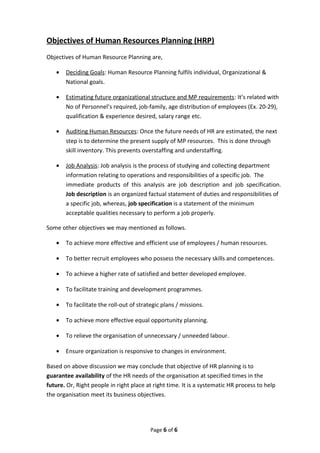 Hr Planning | PDF